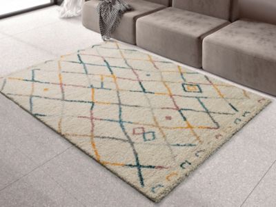 Tapis intérieur ATTICGO multicolore rectangulaire berbère 133x190 cm ULAI