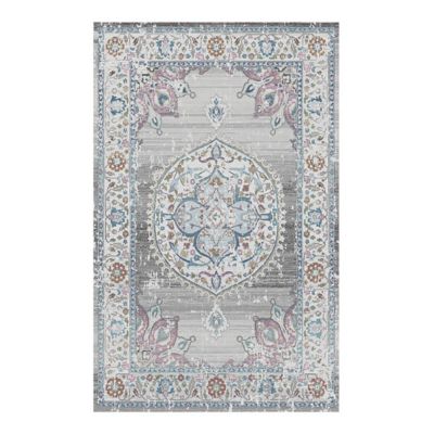 Tapis intérieur et extérieur plat contemporain Dingle 120x60 CM - Argenté