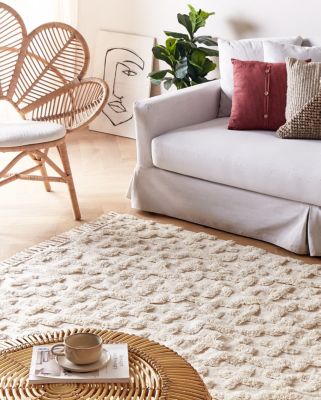 Tapis ITANAGAR Beige 160 x 230 cm Coton