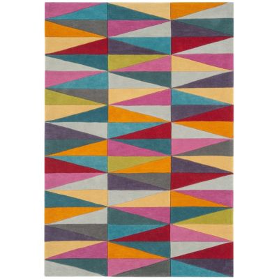 Tapis pure laine à motifs colorés FLASHY TRIANGLES 120x170 cm