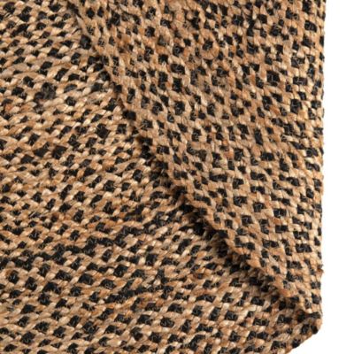 Tapis rond en jute et coton Elliot 160 cm Carbone