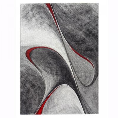 Tapis salon et chambre tissé motif géométrique LYN8 MADILA, rouge | Castorama