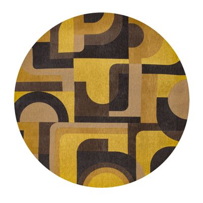 Tapis salon et chambre tissé plat YELLOW MEISTER 240x240 cm
