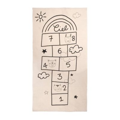 Tapis souple imprimé Marelle (80x150 cm - Naturel) | Castorama