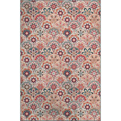Tapis vinyle motif arabesques /mandalas multicolores L.148,5 x l.99 cm ...
