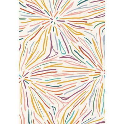 Tapis vinyle motif traits multicolore L.95x l.66 cm x ep. 2 mm