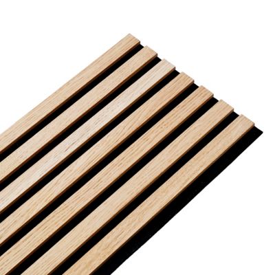 Tasseau décoratif lambris lamelles chêne clair L.120 x l.30, ép. 10mm