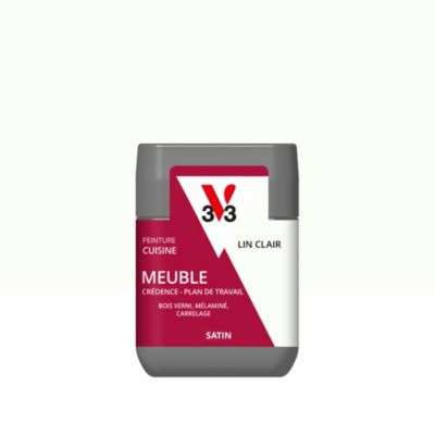 Testeur peinture de rénovation meuble cuisine V33 lin clair satin 75ml