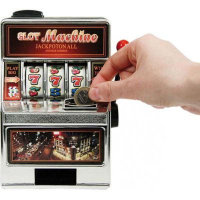 Tirelire machine à sous Slot - 13.5 x 9.6 x 18.4 Type: Jeu de soirée