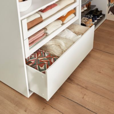 Tiroir intérieur blanc Atomia H. 32 x L.93,7 x P. 51,5 cm