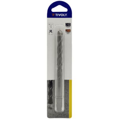 Tivoly - 1 Foret béton ProD 12 mm - Plaquette Carbure - Queue Cylindrique