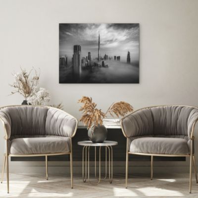 Toile building noir, blanc Dada Art l.80 x H.60 cm