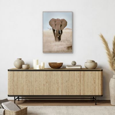 Toile eléphant naturel, bleu Dada Art l.54 x H.74 cm