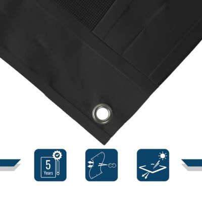 Toile Pergola Micro-Perforée 2,5x3 m Noire - Garantie 5 ans TECPLAST ...