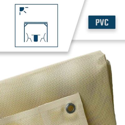 Toile Pergola Micro-Perforée 3x3 m Ivoire - Garantie 5 ans TECPLAST ...