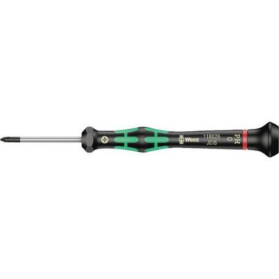 Tournevis cruciforme Wera 2050 PH0 137 mm, lame 40 mm, manche composite