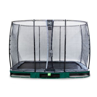 Trampoline enterré EXIT Elegant 214x366cm avec filet de sécurité ...