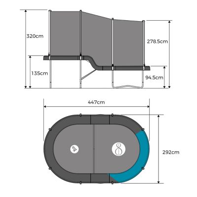 Trampoline TP Toys Infinity double 4.5M