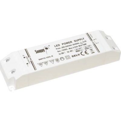 Transformateur LED 12 V/DC 75 W SNP75-12VL-E Snappy pour éclairage ...