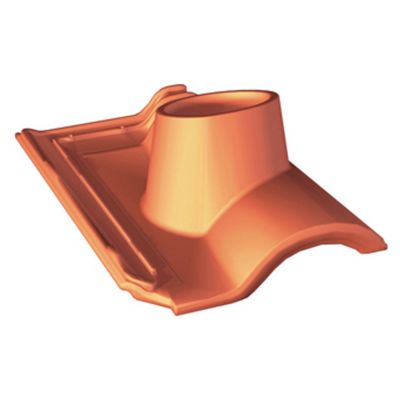 Tuile douille ø120 GR13 terre cuite ocre Monier | Castorama