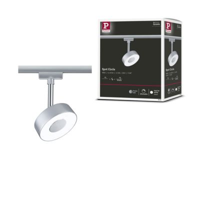 URail Spot sur rail Circle 270lm 5W 4000K gradable 230V Chrome mat