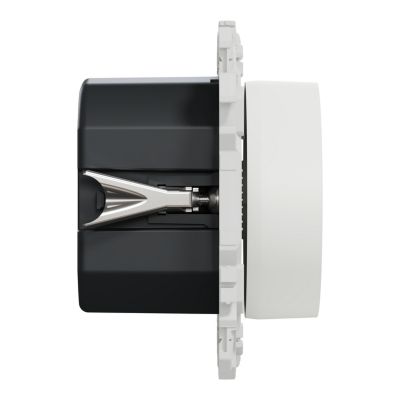 Variateur de lumière universel 2 ou 3 fils, rotatif, blanc craie, Odace