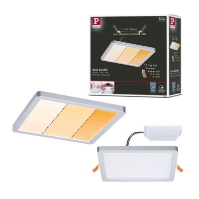 VariFit Panneau encastré LED Dim to Warm Areo IP44 carré 175x175mm 13W ...