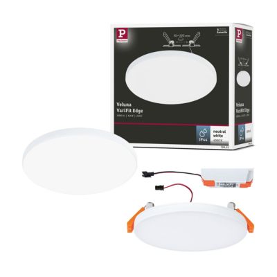 VariFit Panneau encastré LED Veluna Edge IP44 rond 120 mm 8,5W 650lm ...