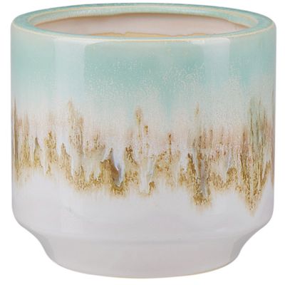 Vase à fleurs CYME Grès 15 cm Vert menthe