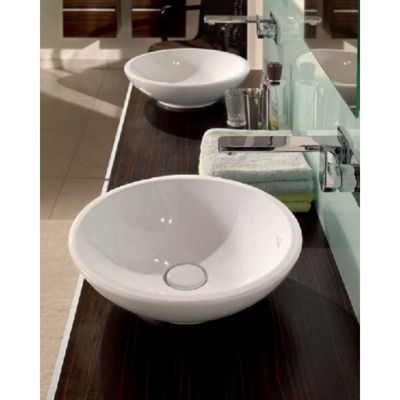 Vasque ronde à poser avec trop plein 43 cm VILLEROY ET BOCH Loop ...