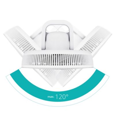 Ventilateur sur pied oscillant 26 vitesses blanc avec télécommande ...