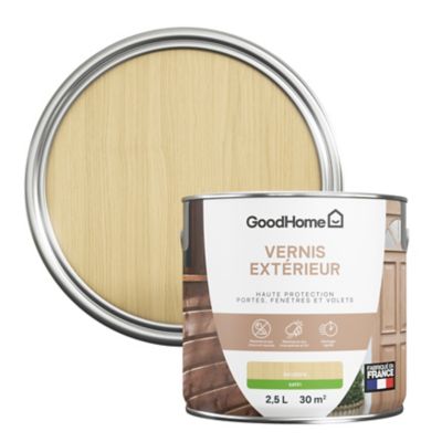 Vernis extérieur bois satin incolore GoodHome 2,5L