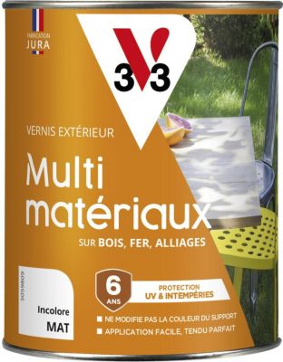Vernis extérieur multi-matériaux V33 incolore mat 0.25L | Castorama