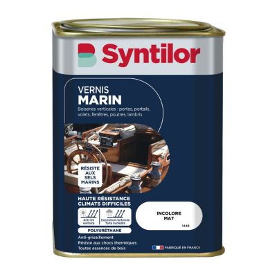 Vernis marin bois incolore mat 1L Syntilor