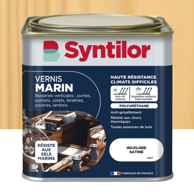 Vernis marin bois incolore satiné 0,5L Syntilor | Castorama