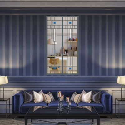 Verrière 2 verres Hudson - L x H : 69 x 125 cm - Laqué gris 7016 ...