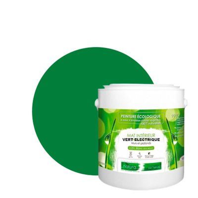 Vert Electrique Peinture interieur aspact mat Natura - Vert Electrique ...