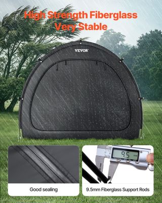 VEVOR Abri vélo +5 vélos, tente étanche, forme éventail, Oxford.