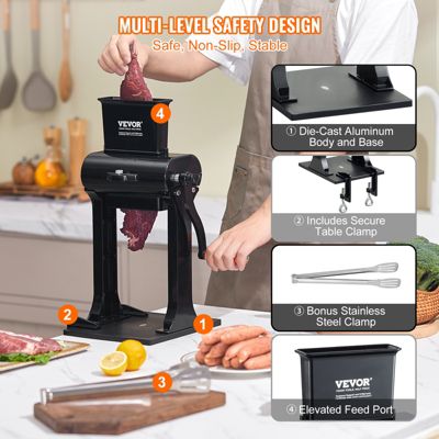 VEVOR Attendrisseur viande manuel inox, 31 lames. Pour steak, poulet, porc.