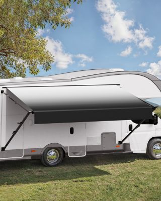 VEVOR Auvent voiture camping-car 488cm, pare-soleil, rétractable ...