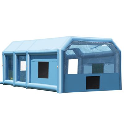 VEVOR Cabine peinture gonflable 8x4.5x3m, souffleurs 950+750W avec ...