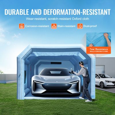 VEVOR Cabine peinture gonflable 8x4.5x3m, souffleurs 950+750W avec ...
