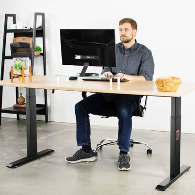 VEVOR Cadre bureau debout électrique, hauteur 70-117cm, longueur 90 ...