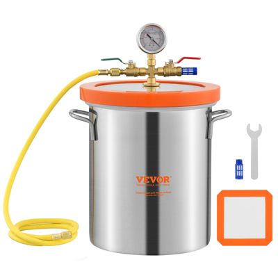 VEVOR Chambre à vide 3 gal 11,4L, récipient inox 304 couvercle verre ...