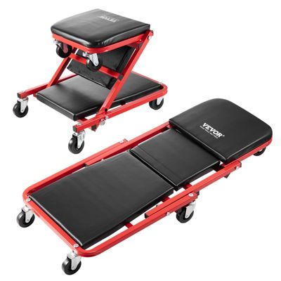 VEVOR Chariot visite pliable en Z, tabouret atelier, charge 136 kg, 6 ...