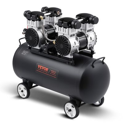 VEVOR Compresseur air sans huile réservoir acier 75L 2,65 kW, 14,6 CFM ...