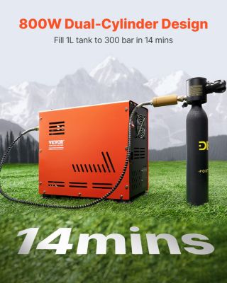 VEVOR Compresseur PCP 800W 30 MPa double cylindre, refroidissement ...