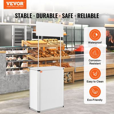 VEVOR Comptoir de stand portable 785x380x1815 mm avec support et sac de ...