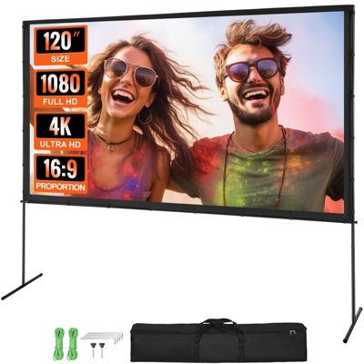 VEVOR Écran projection sur pied 120 pouces 16:9 HD, double face anti ...