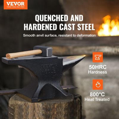 VEVOR Enclume forgeron 30 kg, acier moulé. Dureté 50HRC, pour ...